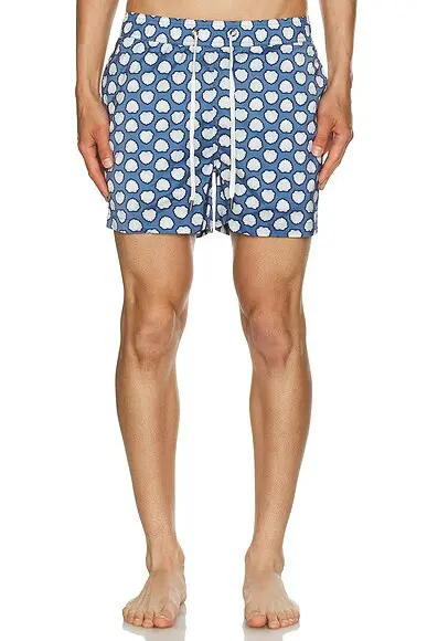 Onia Charles 4 Swim Trunk - Dark Blue Multi