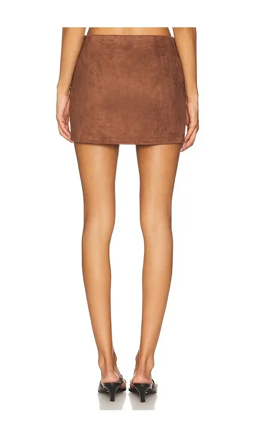 Superdown Faux Suede Mini Skirt - Brown