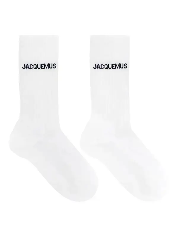 Jacquemus Logo-embroidered Socks - White