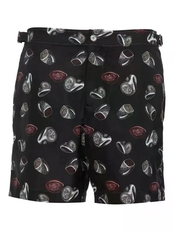 Dolce & Gabbana Ring-seal Print Swim Shorts