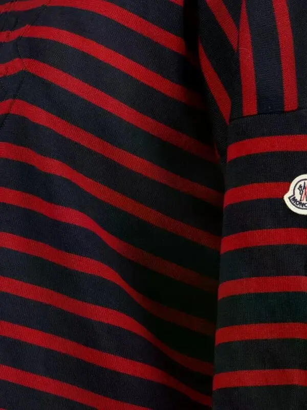 Moncler Striped Wool Sweater - Red