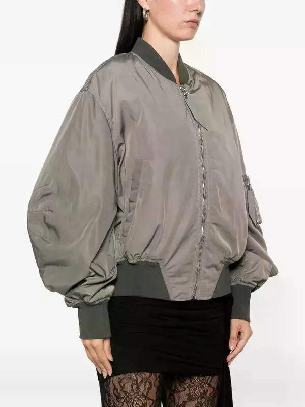 Attico Zip-fastening Bomber Jacket - Grey