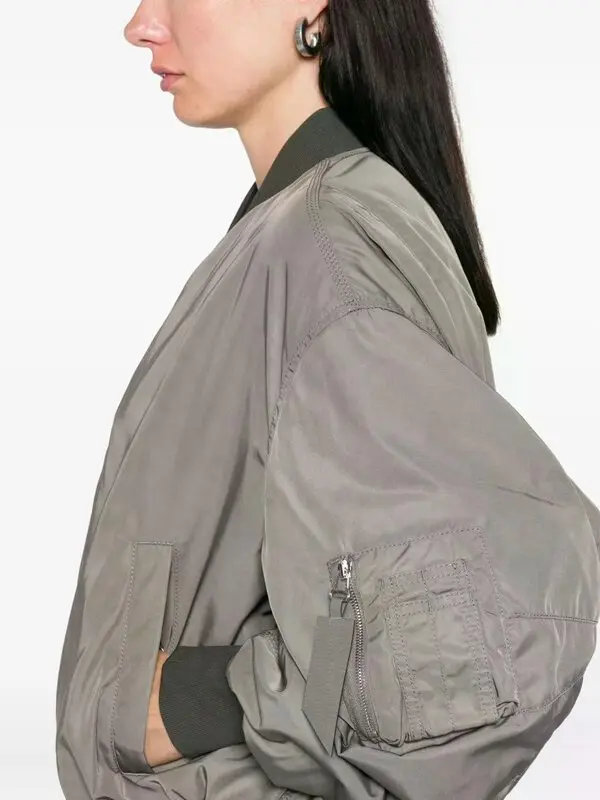 Attico Zip-fastening Bomber Jacket - Grey