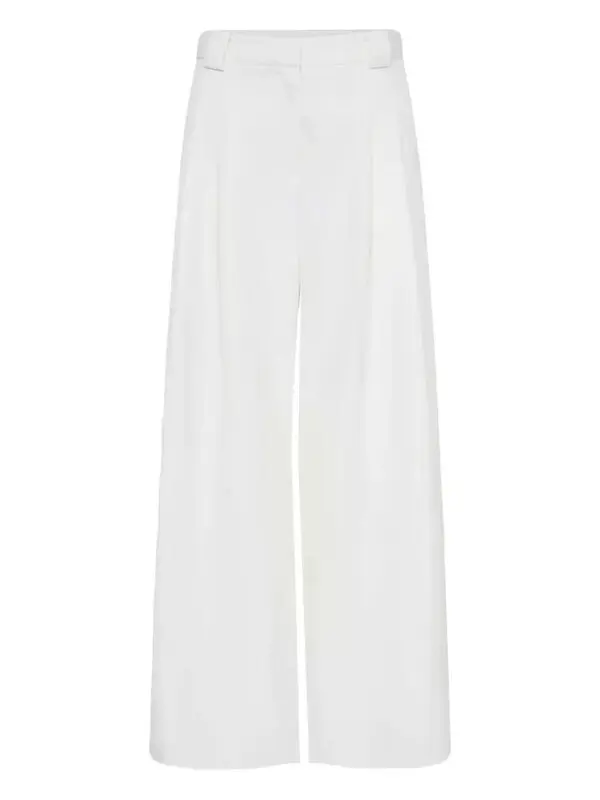 ST. AGNI Pleated Wide-leg Trousers