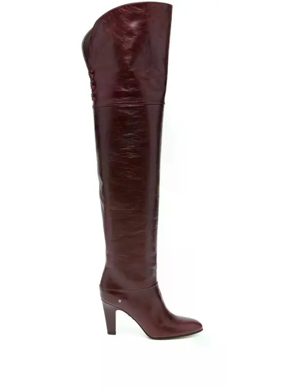 Chloé 90mm Eve Leather Boots - Red