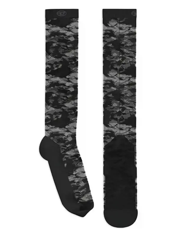 DIESEL® Logo-detail Socks - Black