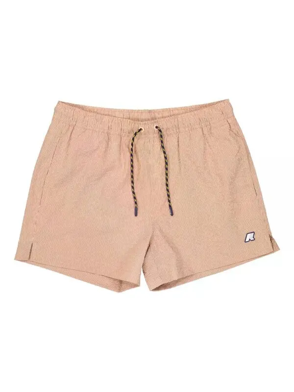 K-WAY Loiret Striped Swim Shorts - Neutrals