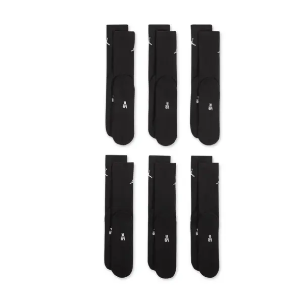 JORDAN Everyday Cushioned Crew Socks - Black