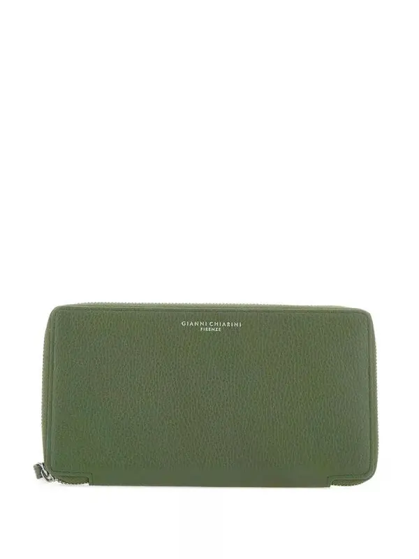 GIANNI CHIARINI Zip-around Leather Wallet - Green