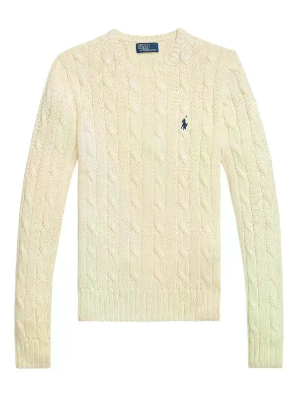 Polo Ralph Lauren Cable-knit Crew-neck Sweater - Neutrals