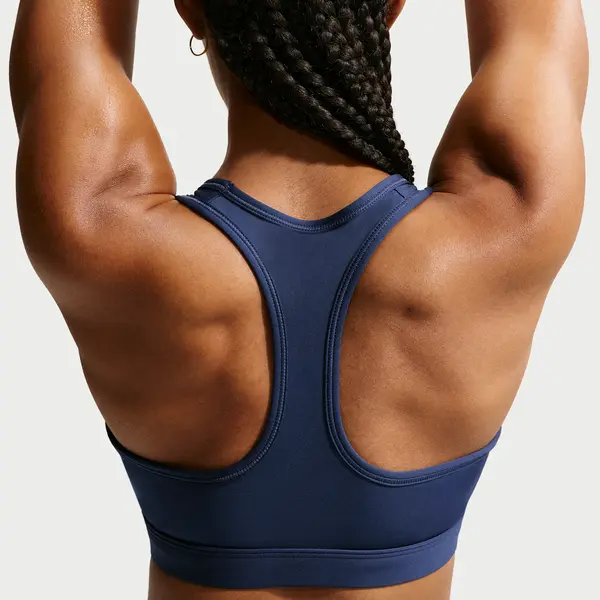 Nike Swoosh Medium-support Padded Sports Bra - Blue