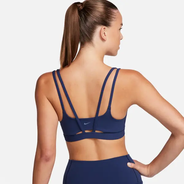 Nike Zenvy Strappy Light-support Padded Sports Bra - Blue