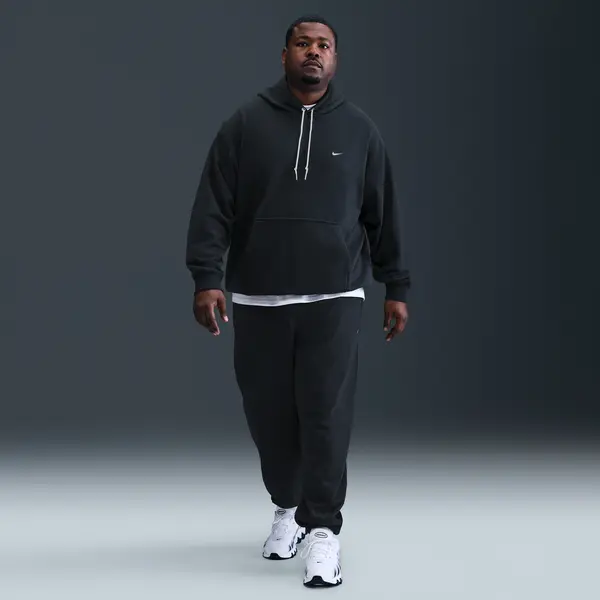Nike Solo Swoosh Cuffed Fleece Pants - Black