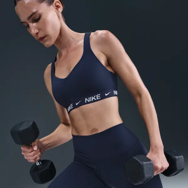 Nike Indy High Support Padded Adjustable Sports Bra - Blue