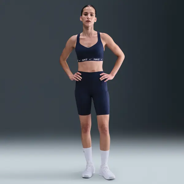 Nike Indy High Support Padded Adjustable Sports Bra - Blue