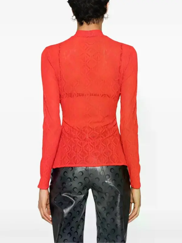 MARINE SERRE Moon Diamond Mesh Top