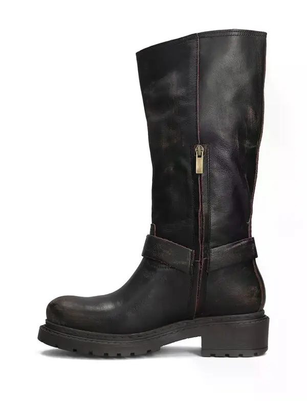 METISSE 55mm Leather Boots - Brown