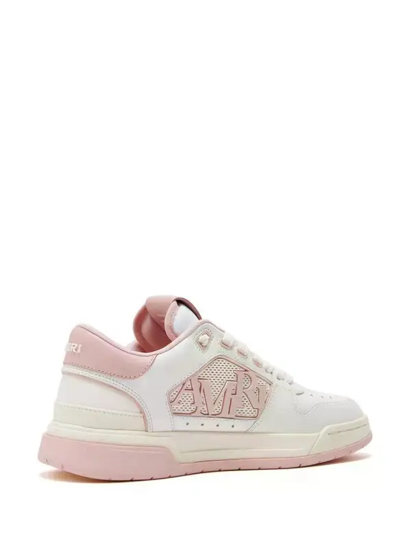 Amiri Classic Low Sneakers With Perforated Leather And Staggered Logo - Pink