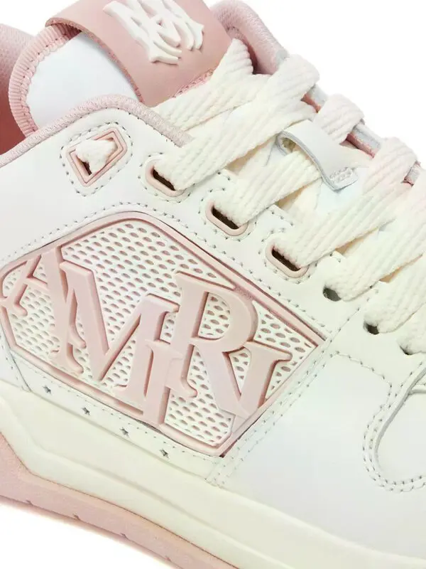 Amiri Classic Low Sneakers With Perforated Leather And Staggered Logo - Pink