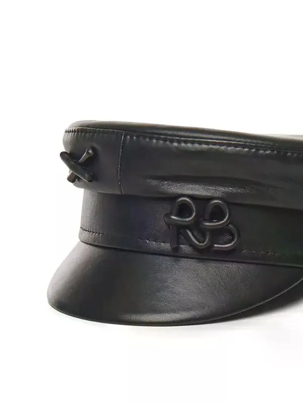 Ruslan Baginskiy Leather Hat With Cross Detail