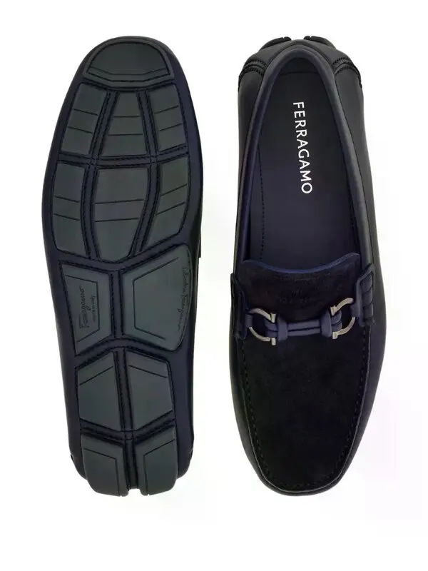 FERRAGAMO Gancini-buckle Leather Loafers
