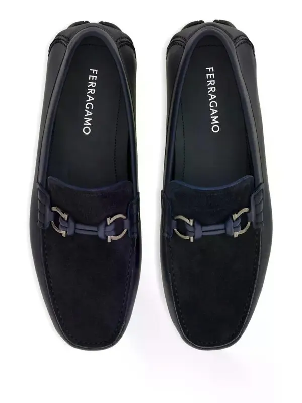 FERRAGAMO Gancini-buckle Leather Loafers