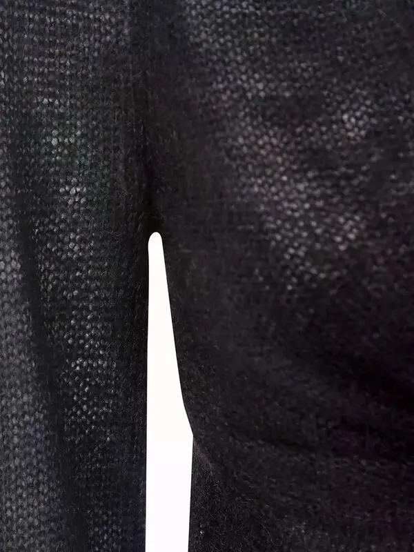 TWINSET Twist-front Cropped Sweater - Black