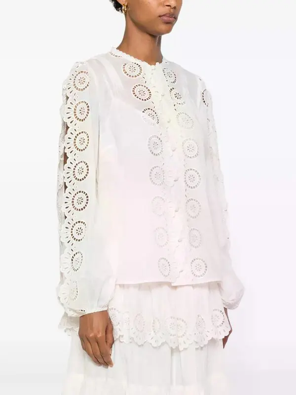 Zimmermann Lucky Embroidered Blouse - Neutrals