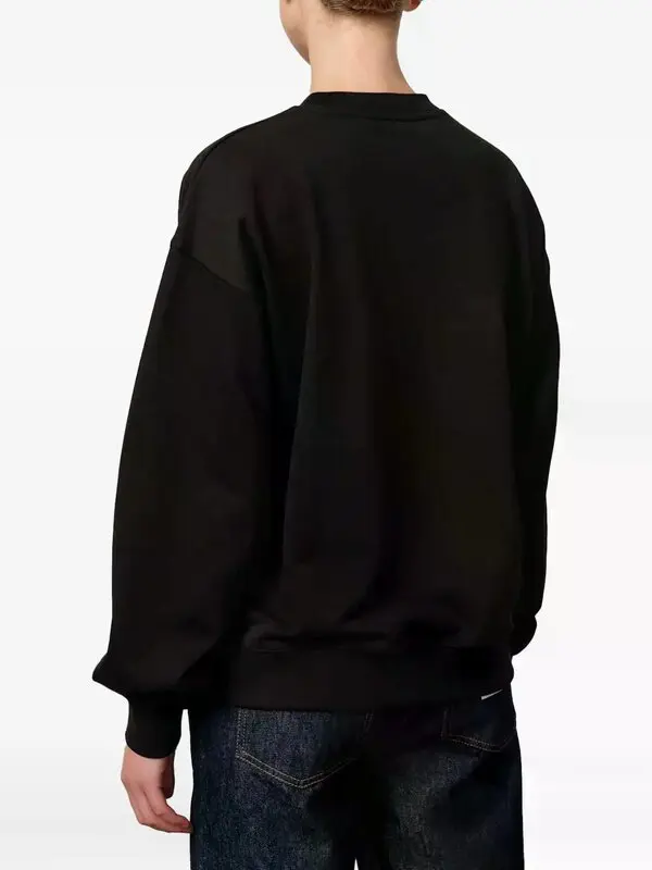 HERSKIND Lizette Embroidered-logo Sweatshirt - Black