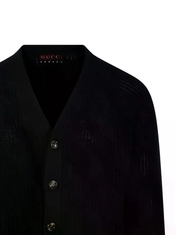 Gucci Ribbed-knit Button Cardigan