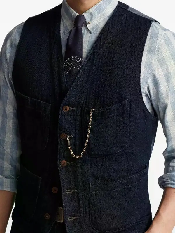 Ralph Lauren Denim-panel Waistcoat