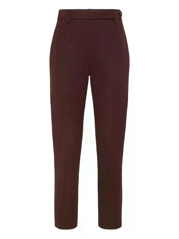 Brunello Cucinelli Button-fastening Stretch-cotton Trousers