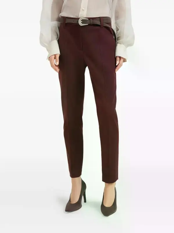 Brunello Cucinelli Button-fastening Stretch-cotton Trousers