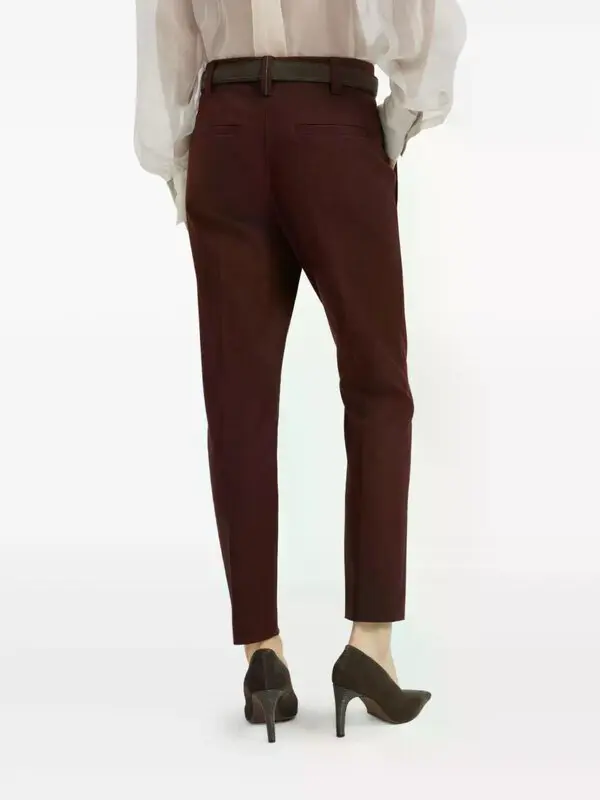Brunello Cucinelli Button-fastening Stretch-cotton Trousers