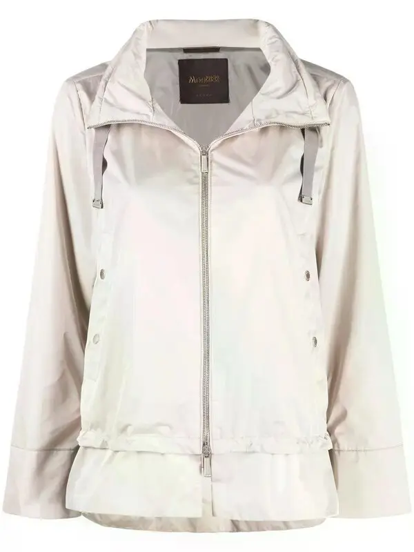 MOORER Zip-up Hooded Jacket - Neutrals