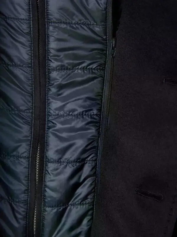 Herno Buttoned Coat With Detachable Lining - Blue