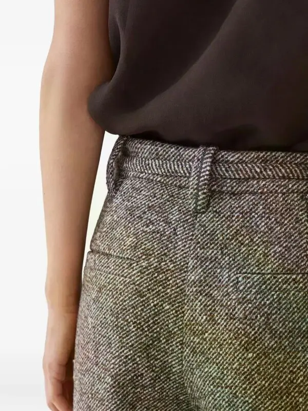 Brunello Cucinelli Tweed Belted Trousers