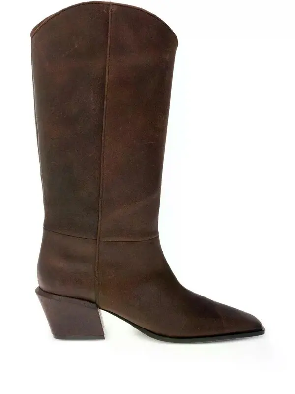 Paris Texas 50mm Bettina Leather Pointed-toe Boots - Brown