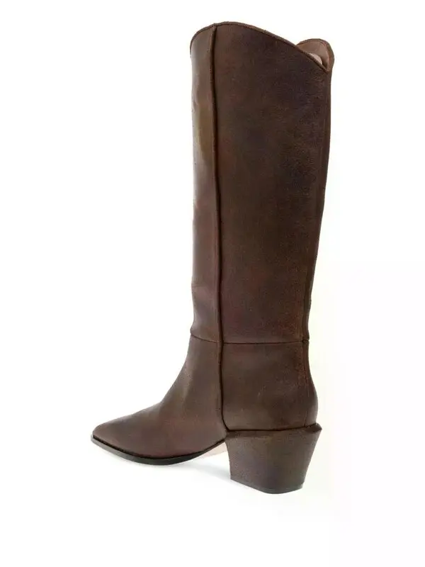 Paris Texas 50mm Bettina Leather Pointed-toe Boots - Brown