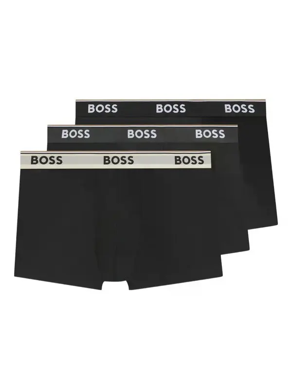 BOSS Logo-waistband Briefs - Black
