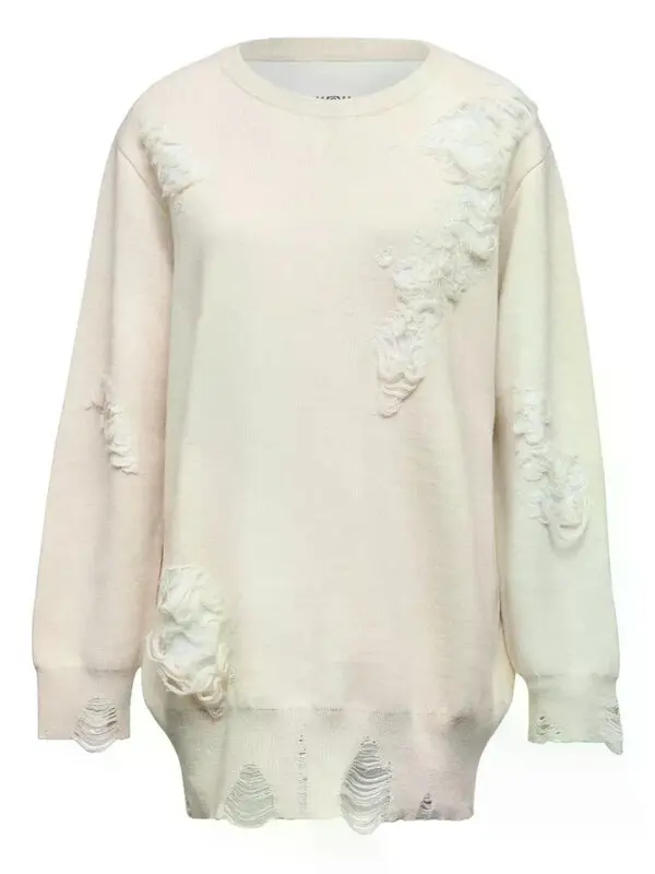 MAISON MARGIELA Distressed Sweatshirt - Neutrals