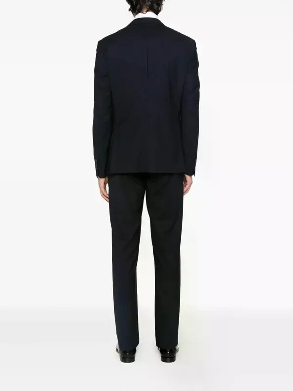 Tagliatore Single-breasted Wool Suit - Blue