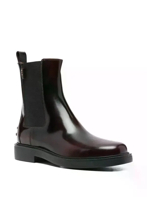 TOD'S Leather Chelsea Boots - Red