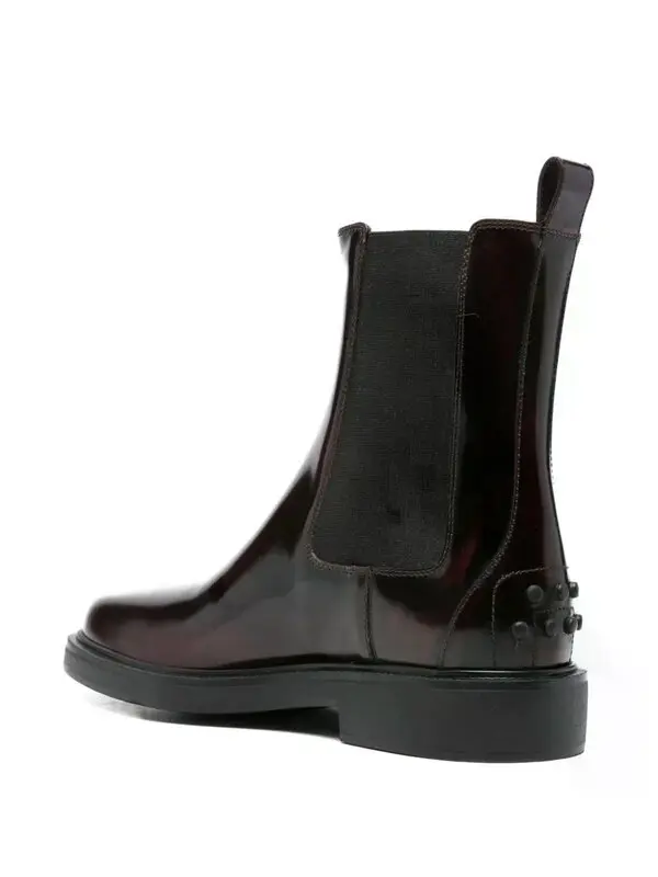 TOD'S Leather Chelsea Boots - Red
