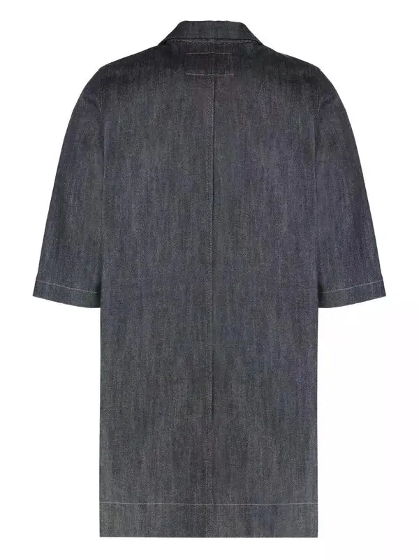 Rick Owens Denim Short-sleeve Pocket Shirt