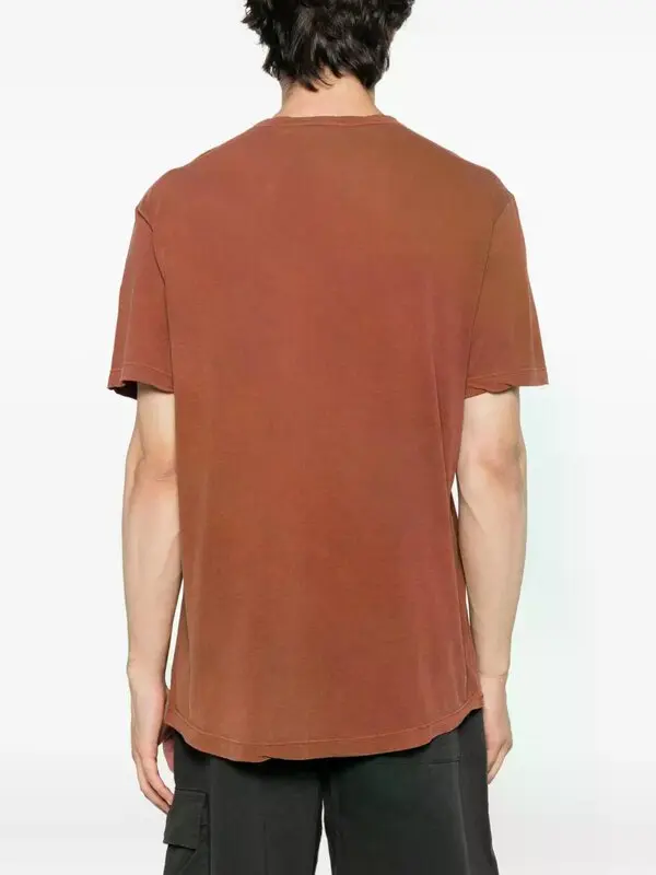 JAMES PERSE Round-neck Cotton T-shirt - Brown