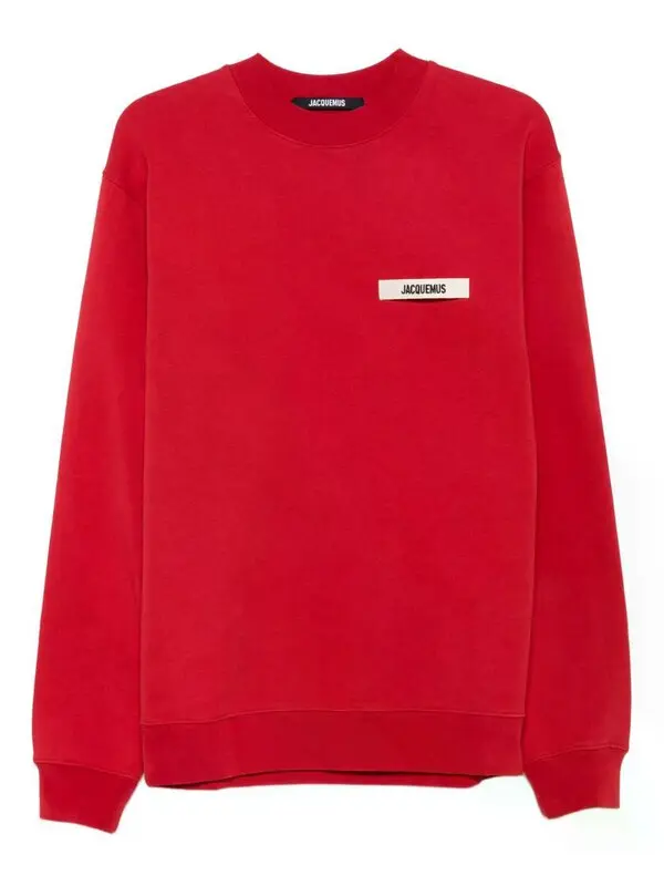 Jacquemus The Gros Grain Crew-neck Sweatshirt - Red