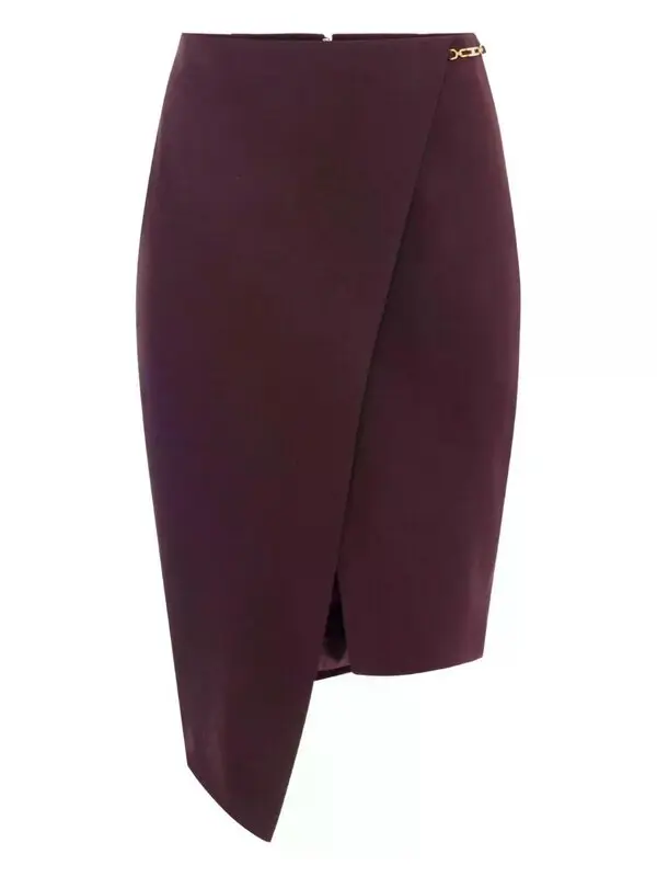 Elisabetta Franchi Logo-plaque Asymmetrical Wrap Skirt