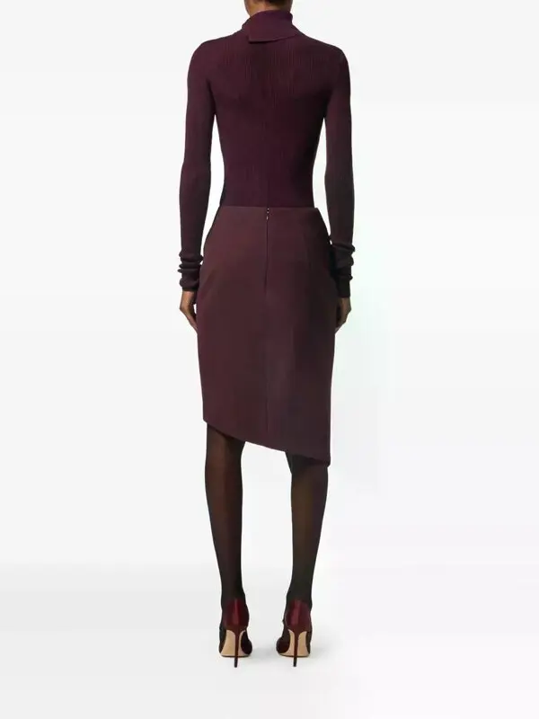 Elisabetta Franchi Logo-plaque Asymmetrical Wrap Skirt