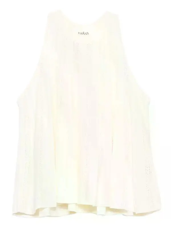 Ba&sh Serres Pleated Halterneck Top - Neutrals